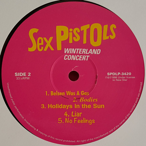God Save The Sex Pistols Winterland Concert Double Lp 2016 Bootleg