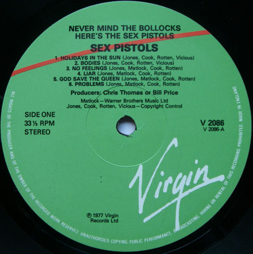 God Save The Sex Pistols Never Mind The Bollocks United Kingdom
