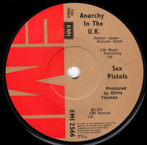 God Save The Sex Pistols Anarchy In The Uk United Kingdom 7 Solid Centre